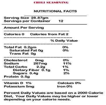 CHILI SEASONING - 18 oz Bag - Simple Salsa Mix